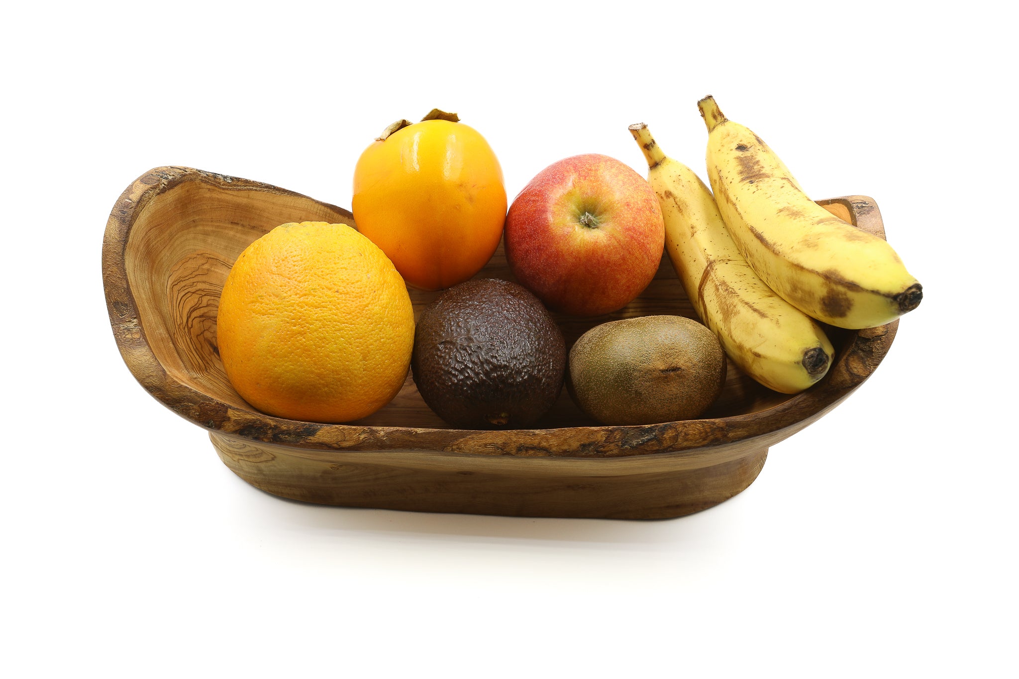 Olive wood fruit basket without handle – Nawara Olive Wood Craft
